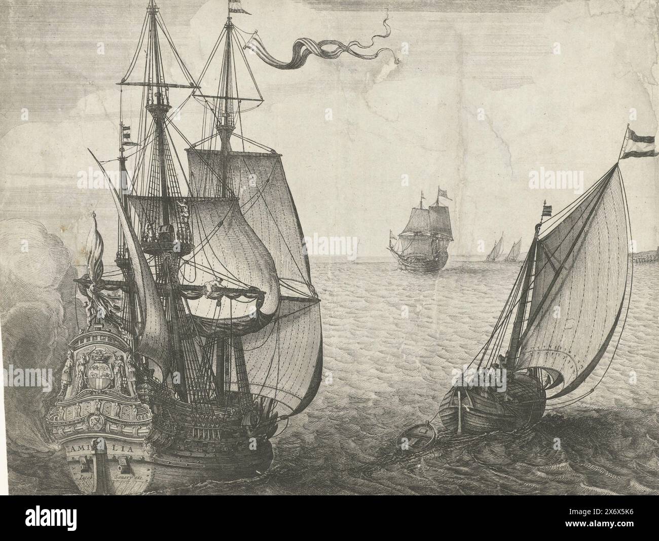 Aemilia, Tromp's flagship, ca. 1635, The Aemilia, the flagship of ...