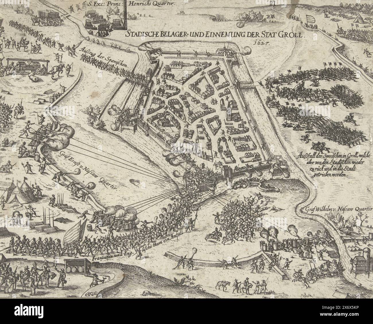 Siege of Grol by Frederik Hendrik, 1627, Stadische belagager- und ...