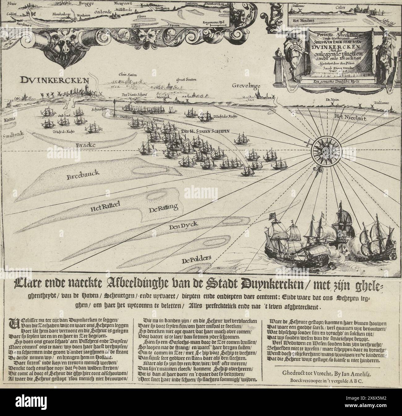 State fleet lying off Dunkirk, 1628, Perfect Image of the Wyt-famous ...