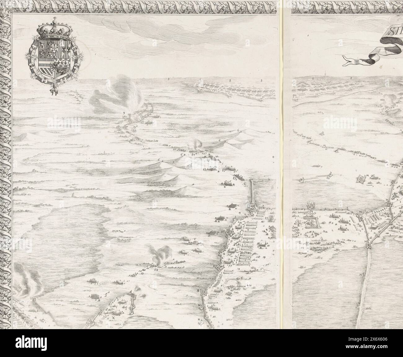 Siege of Breda, August 27, 1624-June 5, 1625 (top left part), Siege de Breda (title on object ...