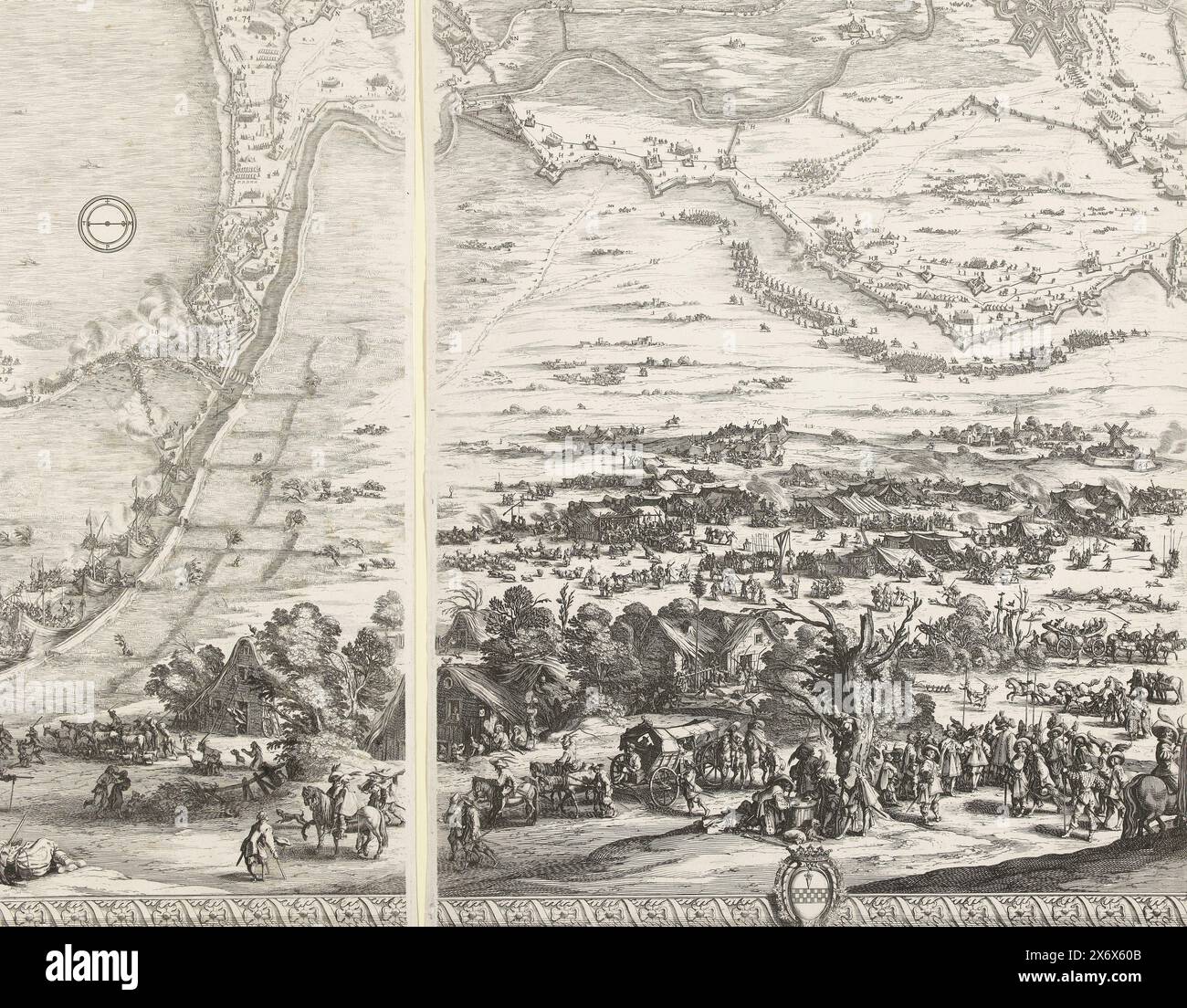 Siege of Breda, August 27, 1624-June 5, 1625 (part bottom center), Siege de Breda (title on ...