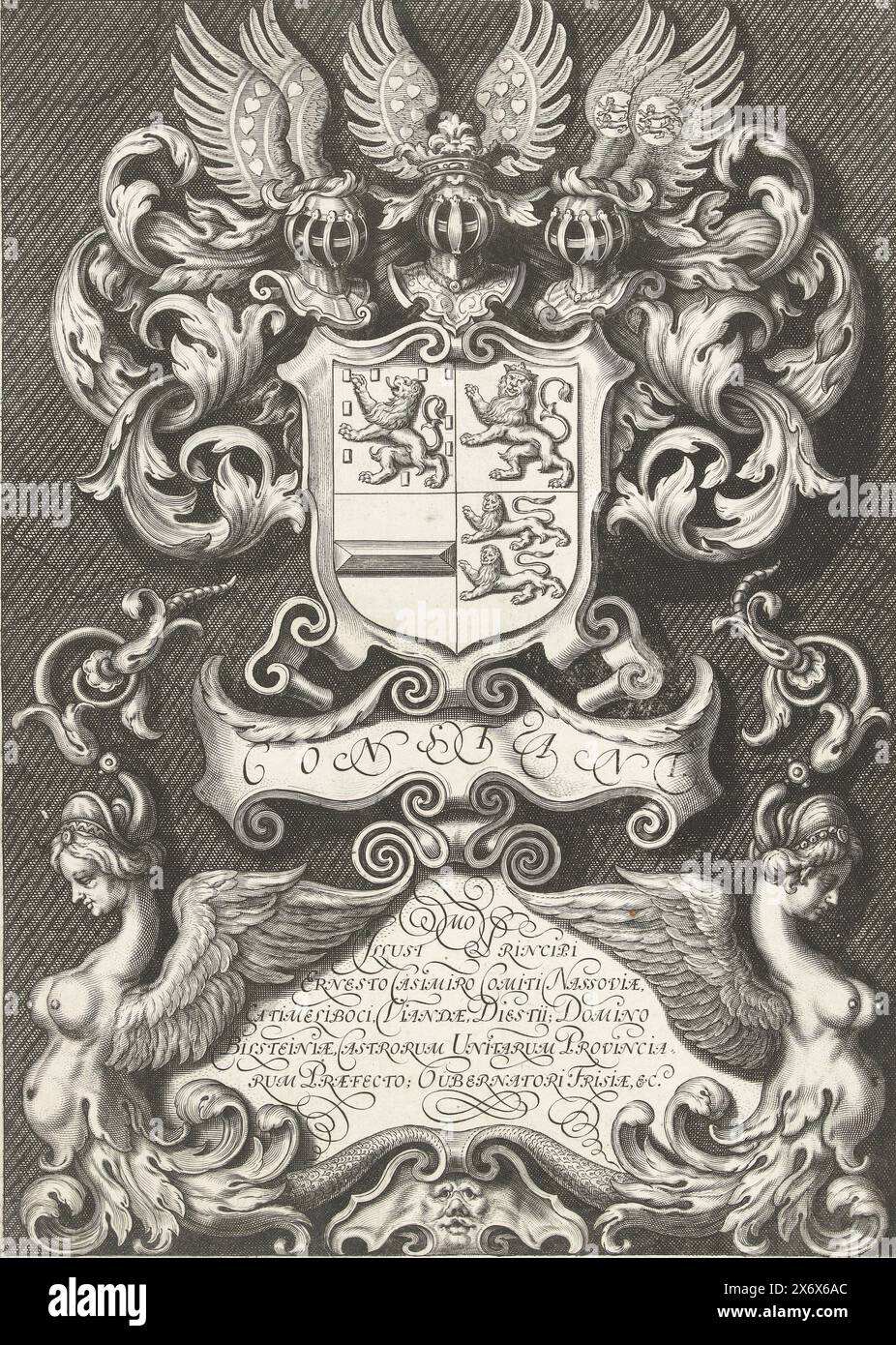 Coat of arms of Ernst Casimir, Count of Nassau-Dietz, 1632, Coat of ...