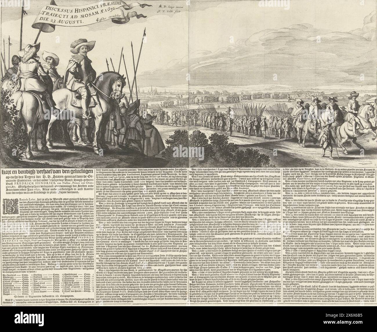 Exodus of the Spanish army from Maastricht, 1632 (plates 1 and 2 ...