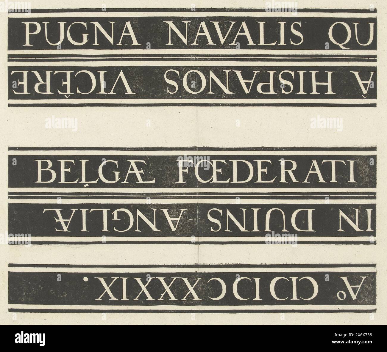 The great naval battle of Duins (title), 1639, Pugna navalis qua ...