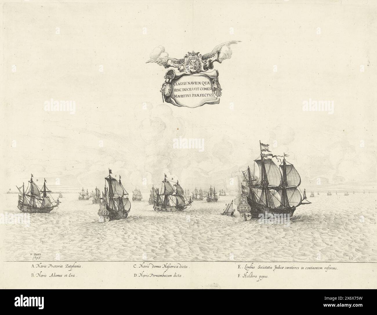 The sailing of the fleet of Johan Maurits, 1636, Classis navium qua ...