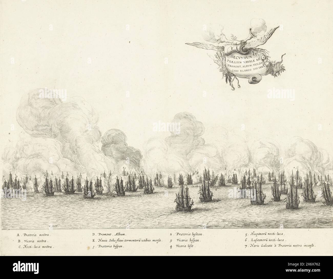 Second battle with the Portuguese fleet at Cabo Blanco, 1640, Secundum ...