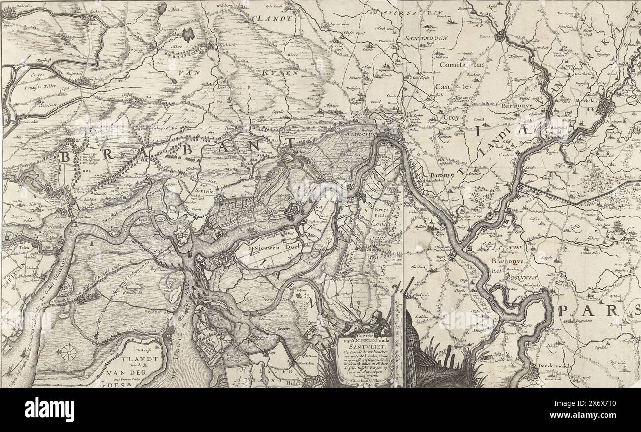 Map of the Scheldt and the Redoubt at Zandvliet, Map of the Scheldt ...