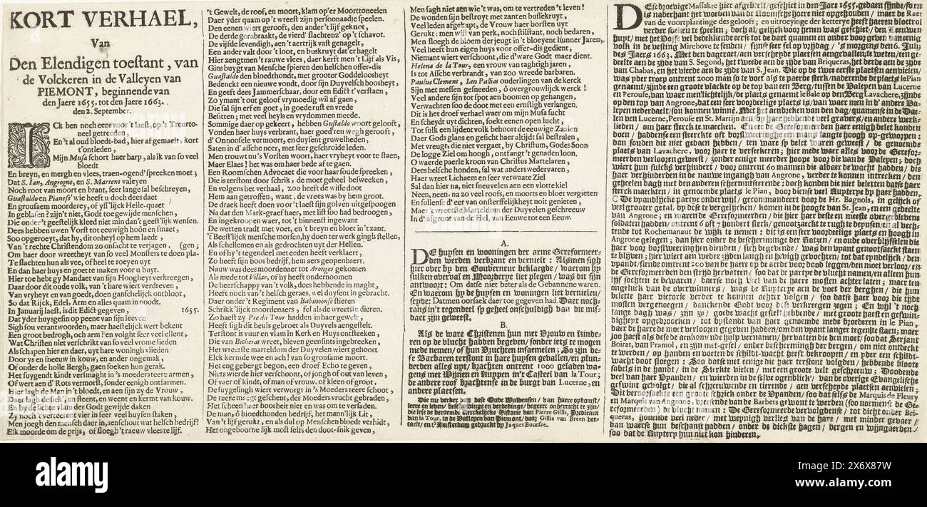 Text page for the print of the persecution of the Waldenses in the ...