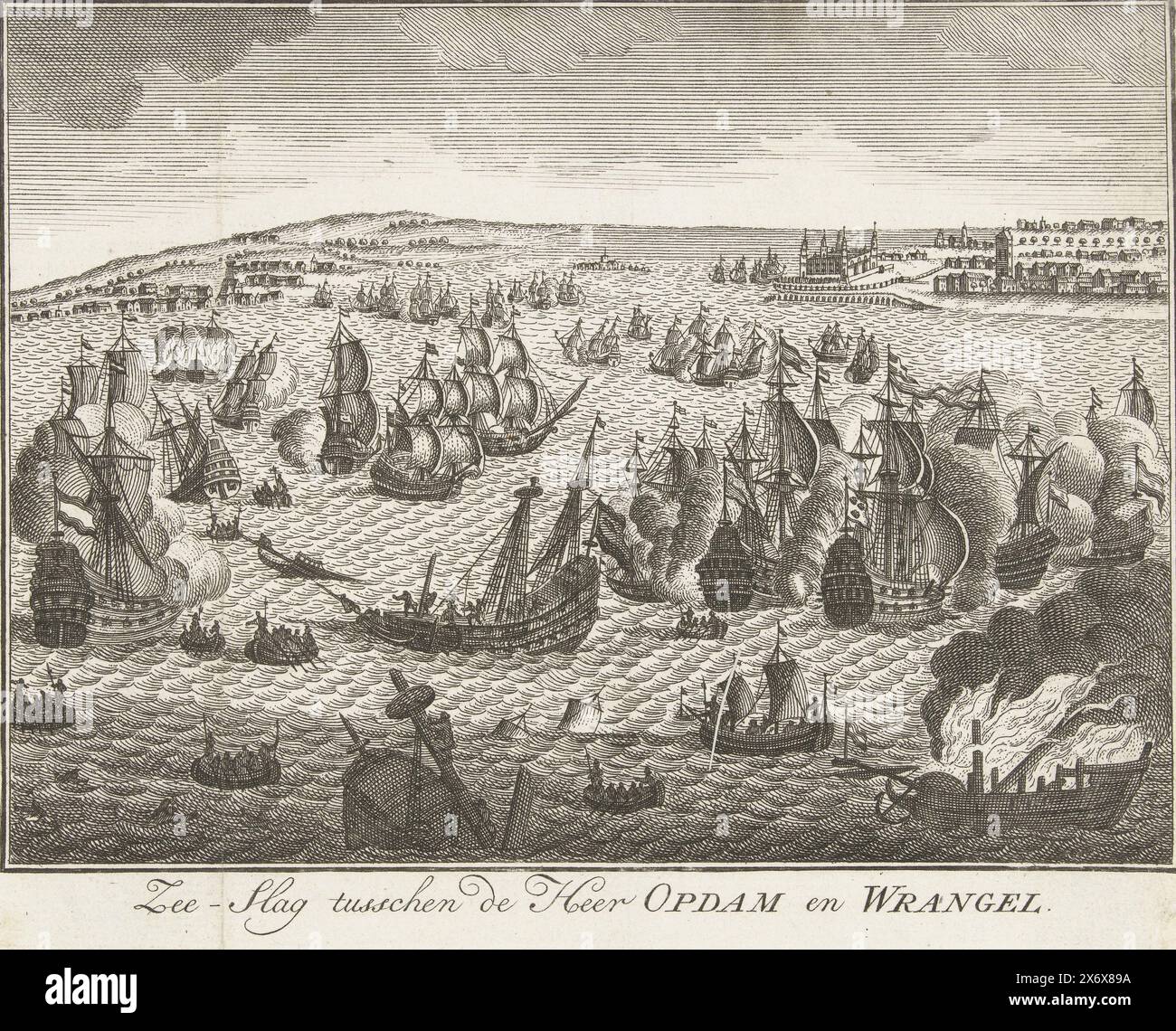 Dutch fleet under admiral jacob baron van wassenaer hi-res stock ...