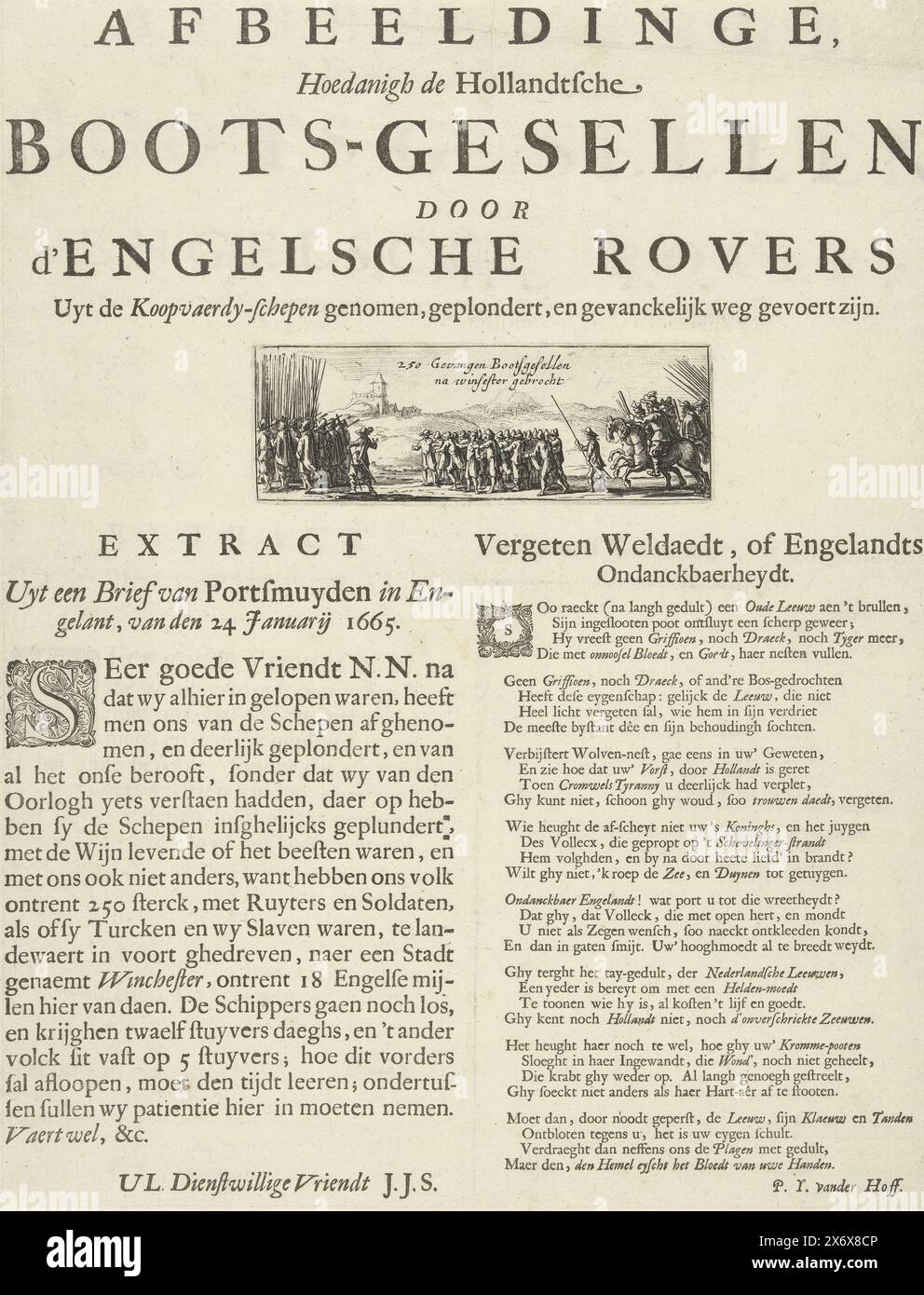 Dutch sailors captured by the English, 1665, Image, How the Dutch boots ...