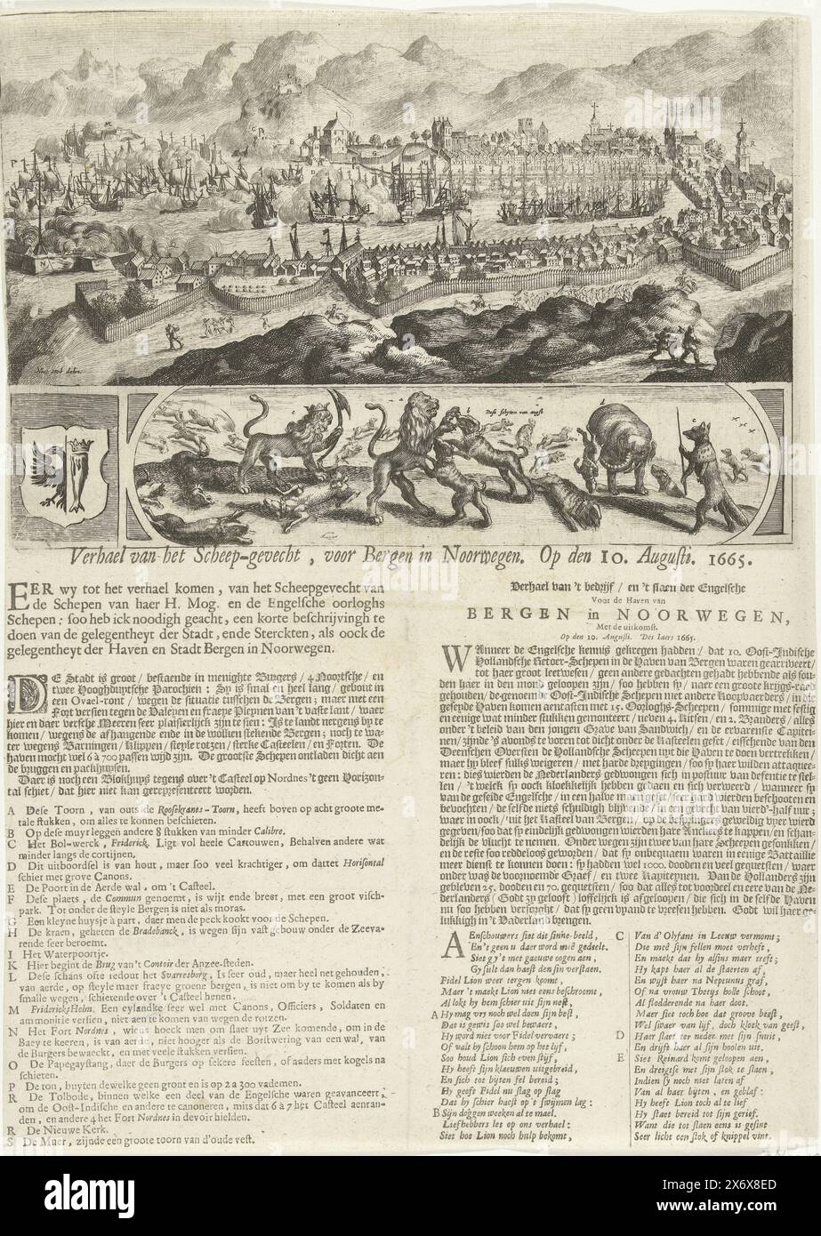 Sea Battle off Bergen in Norway, 1665, Story of the Ship Battle, off ...