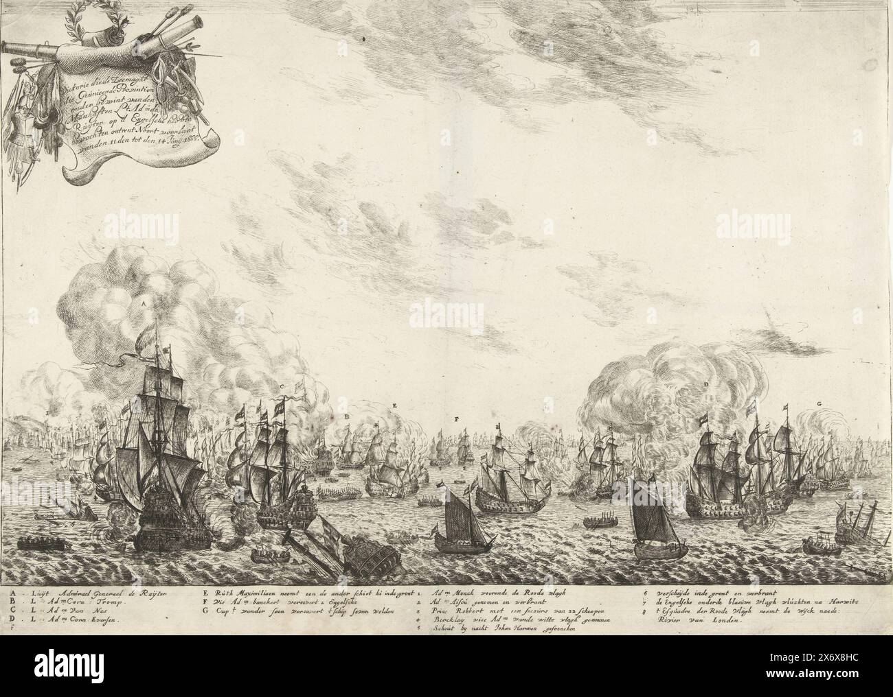 The Four Days Battle, 1666, Victory of the Sea Power that the Unionized ...