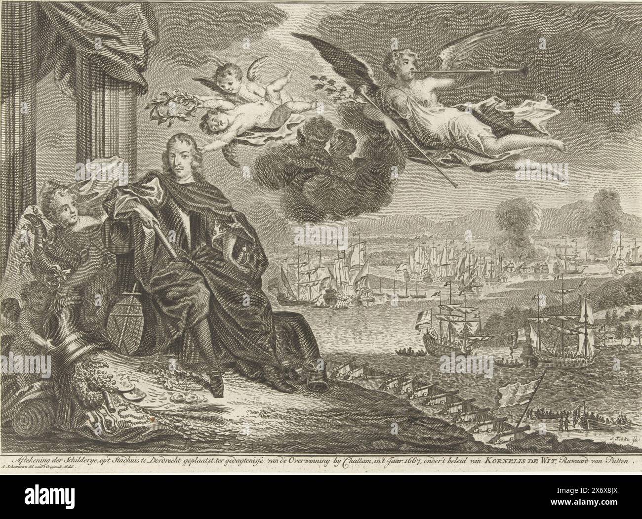 Painting with the glorification of Cornelis de Witt, with the Tour to ...