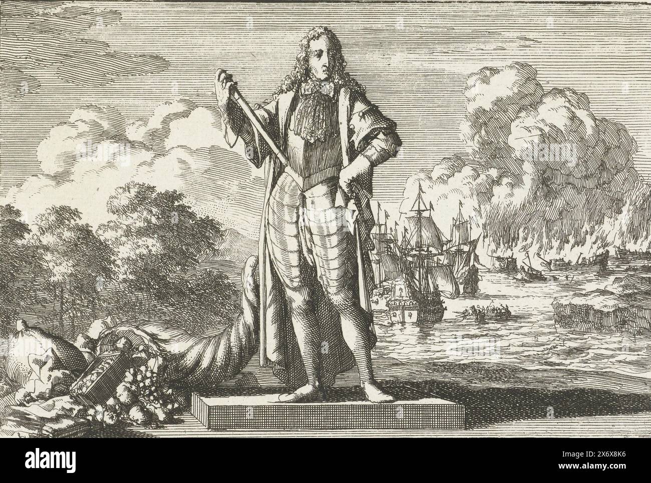 Statue of Cornelis de Witt with horn of plenty, on the occasion of the ...