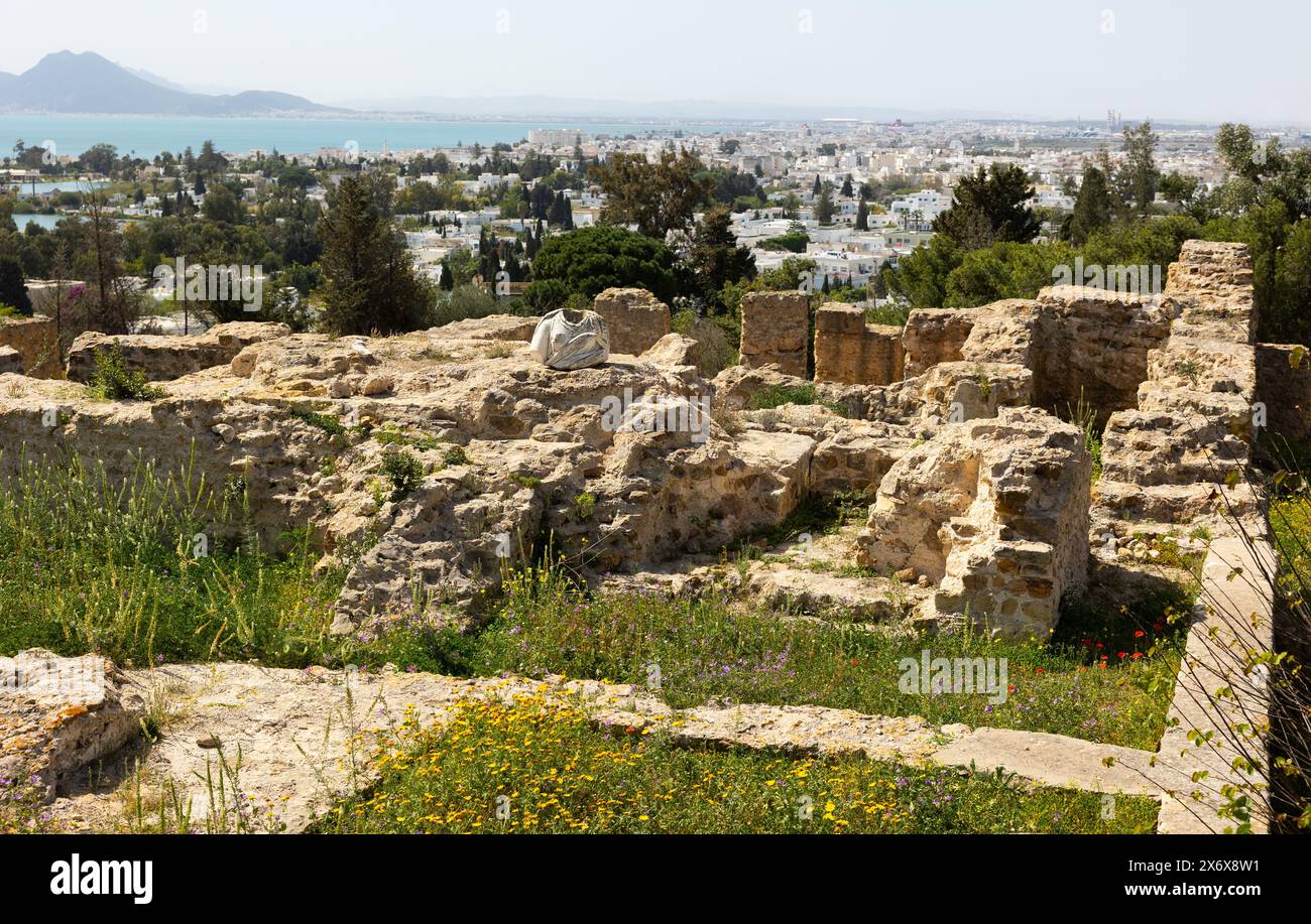 Ruins of house of Hannibal at the excavations of Carthage Stock Photo ...