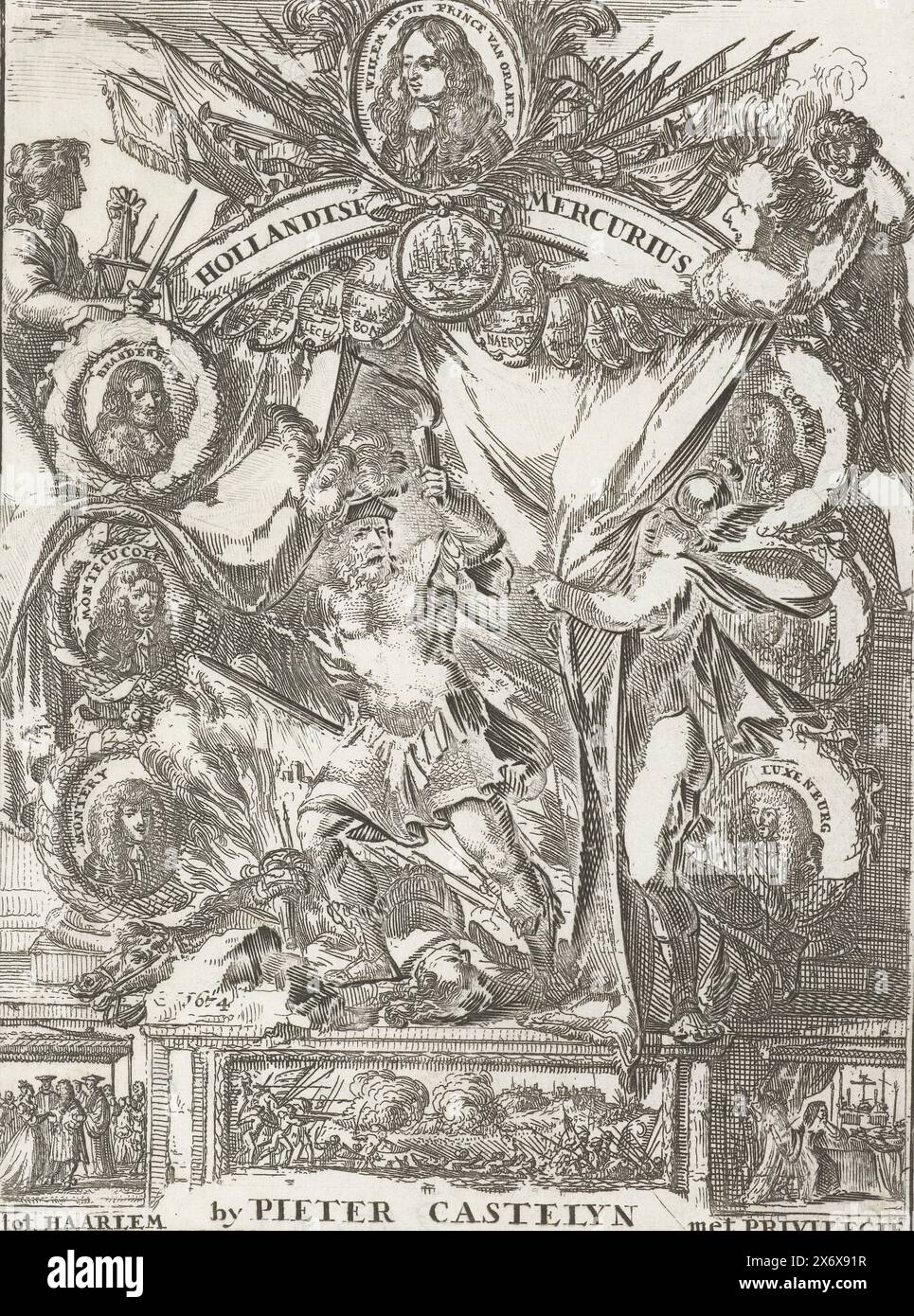 Title page of the Hollandsche Mercurius of the year 1673 (title on ...