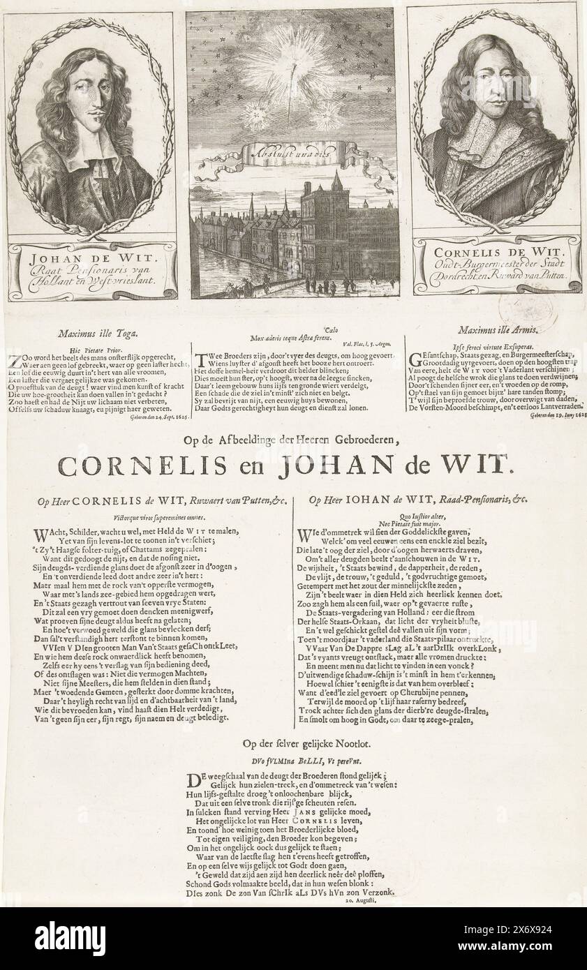 Sheet in defense of the De Witt brothers, 1672, On the Image of the ...