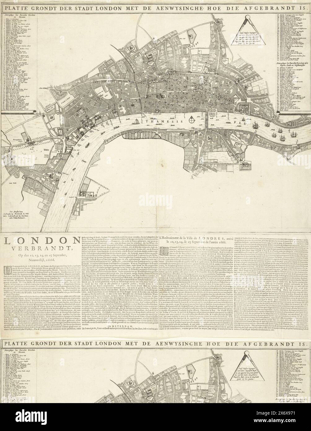 1666 london map hi-res stock photography and images - Alamy
