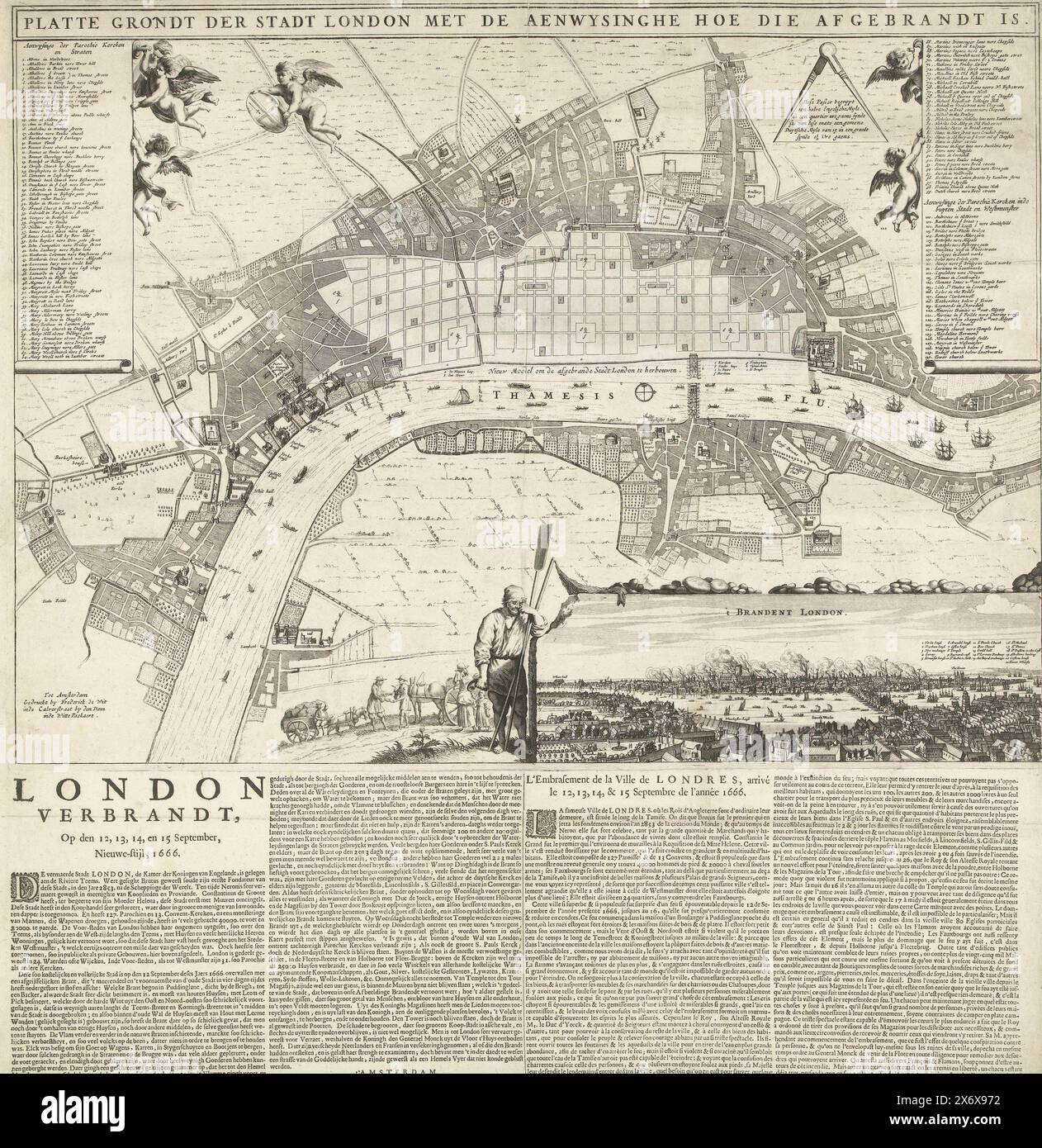 Great fire london map hi-res stock photography and images - Alamy