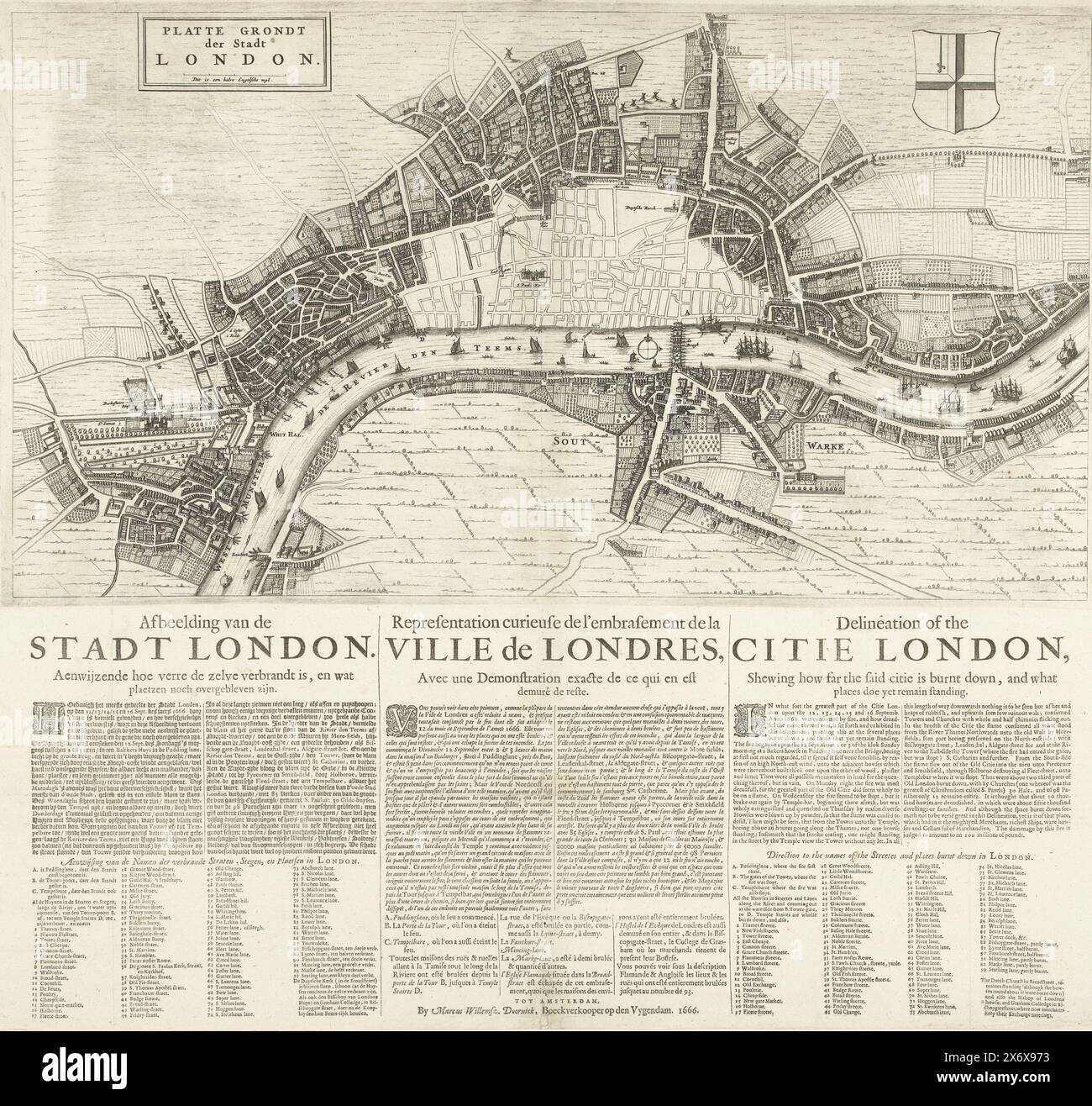 Great fire london map hi-res stock photography and images - Alamy