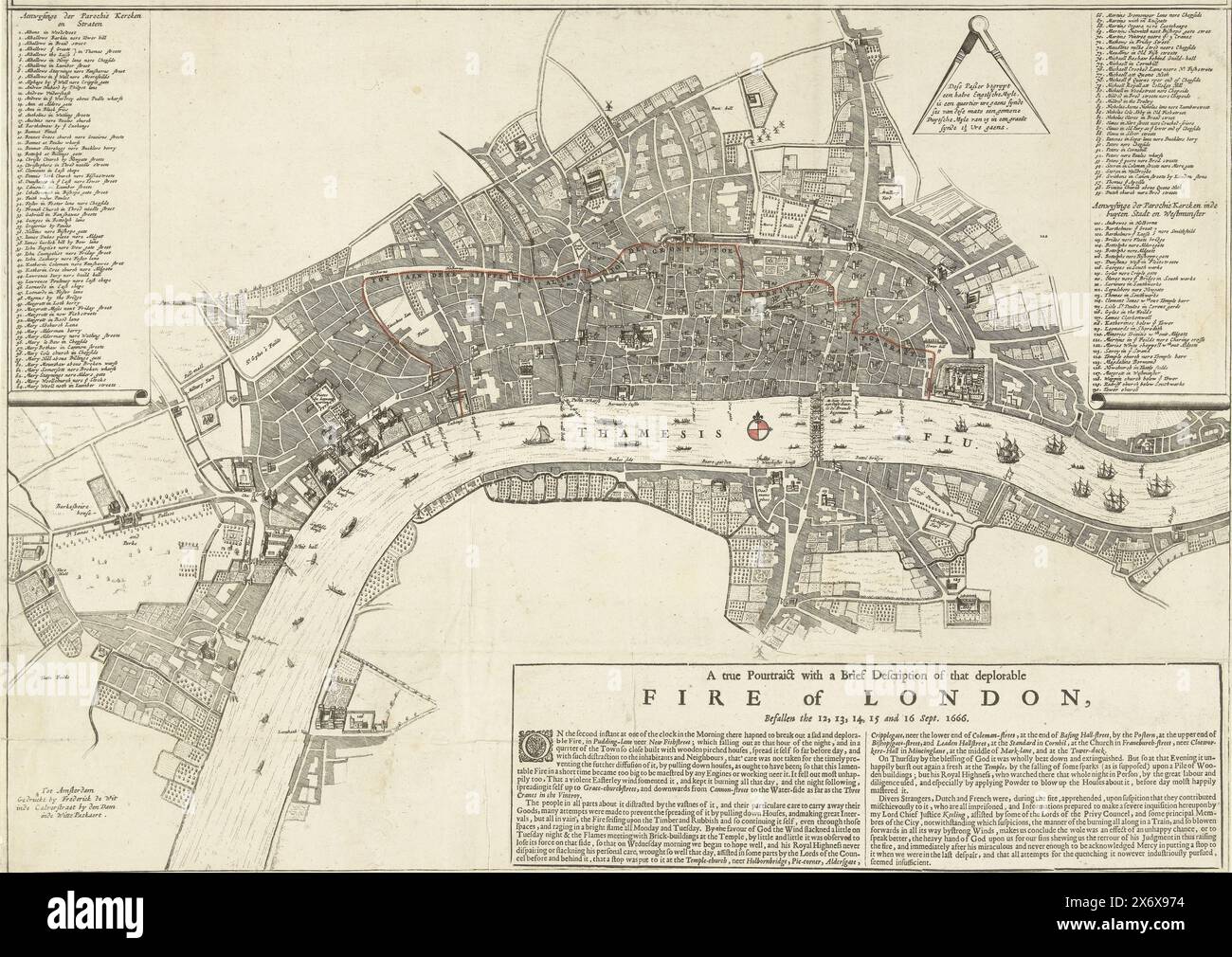 London after 1666 map hi-res stock photography and images - Alamy