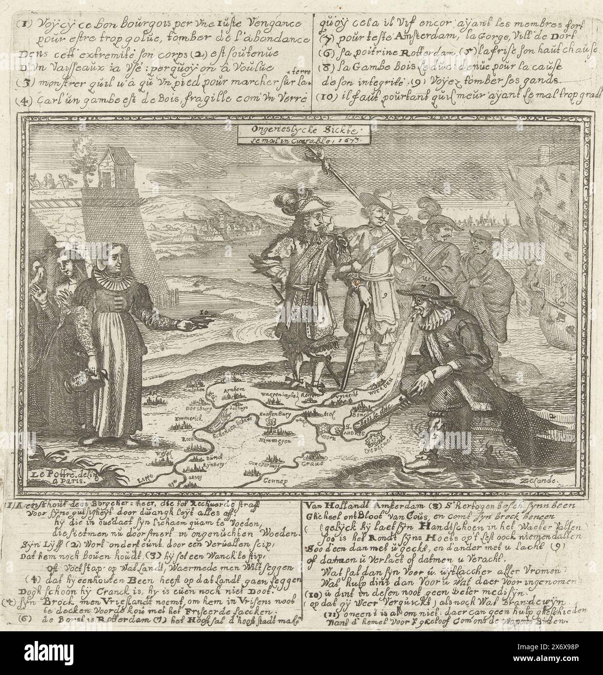 The incurable disease, 1673, Ongeneselycke Sickte, Le mal incurable ...