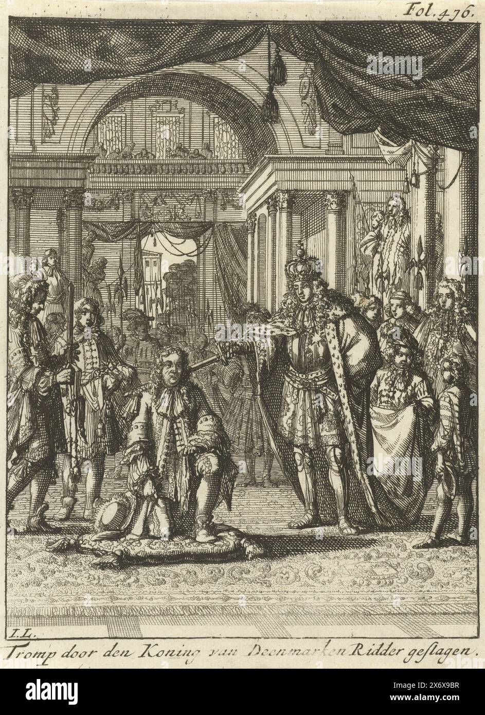 Cornelis Tromp made a Knight by the King of Denmark, 1676, Tromp made a ...