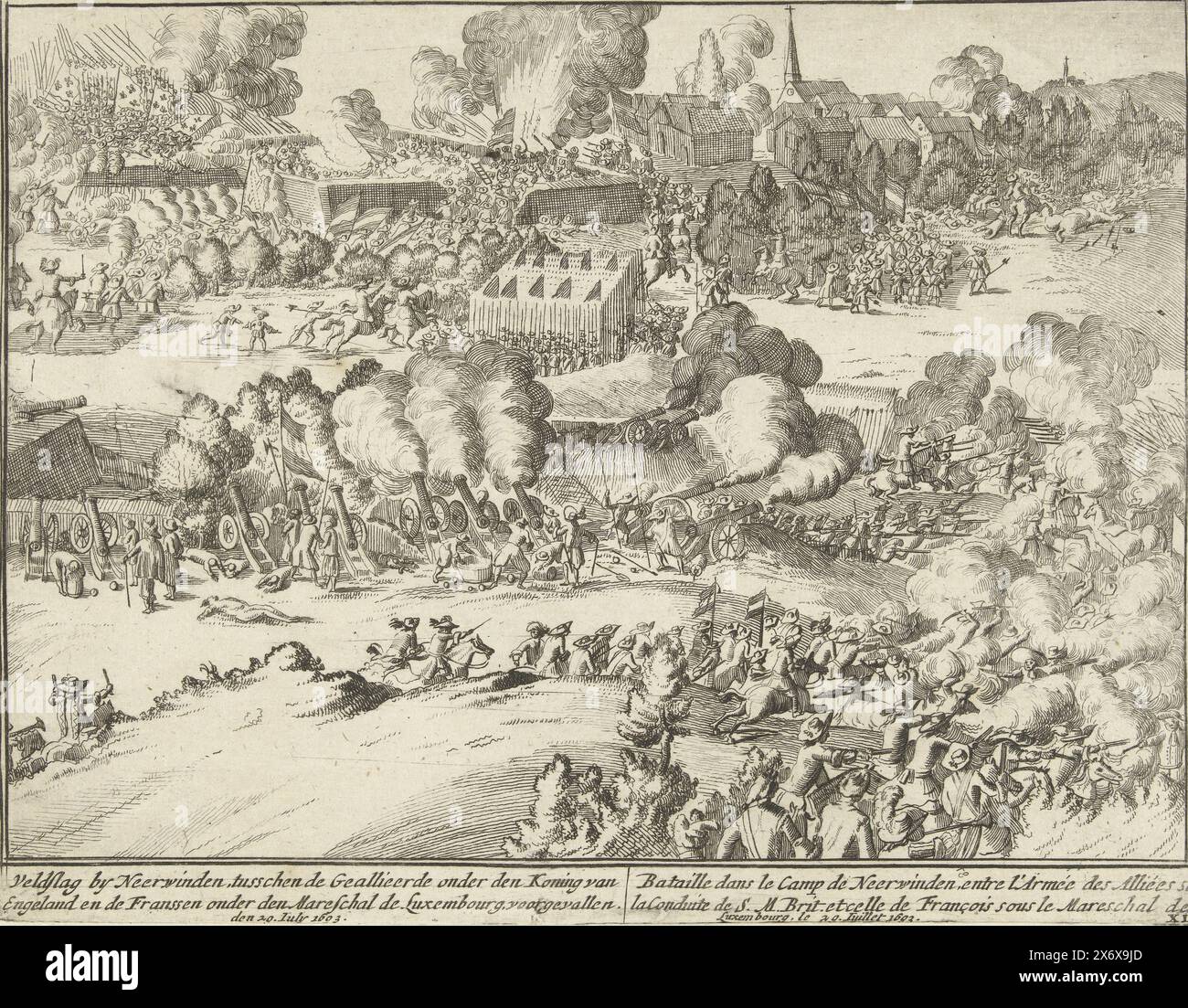 Battle of Landen, 1693, Battle of Neerwinden, between the Allies under ...