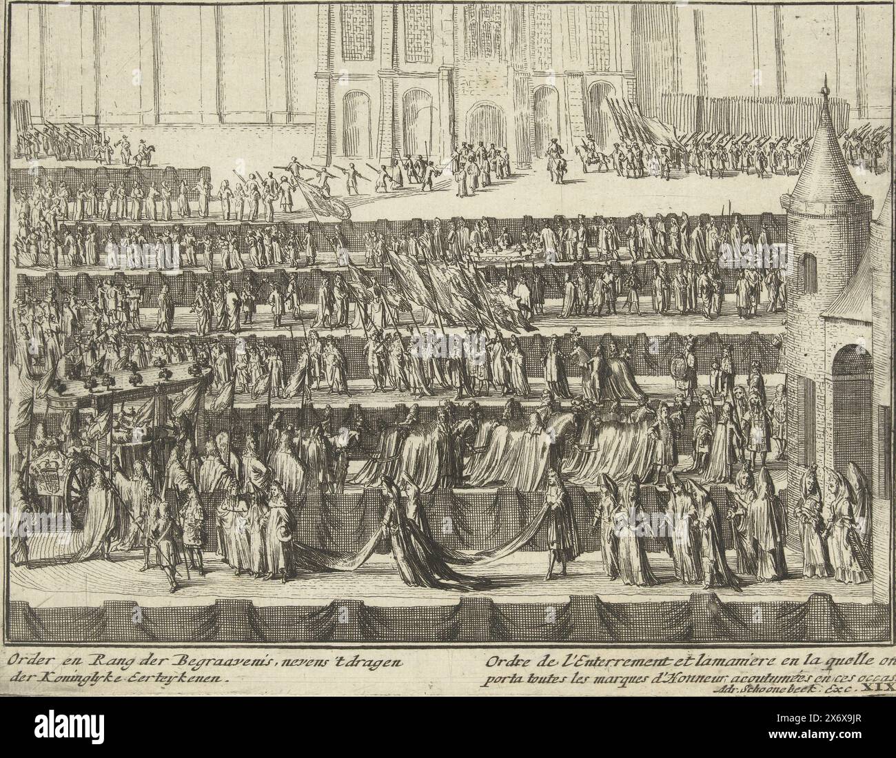 Funeral of Queen Maria II Stuart, 1695, Order and Rank of the Burial ...