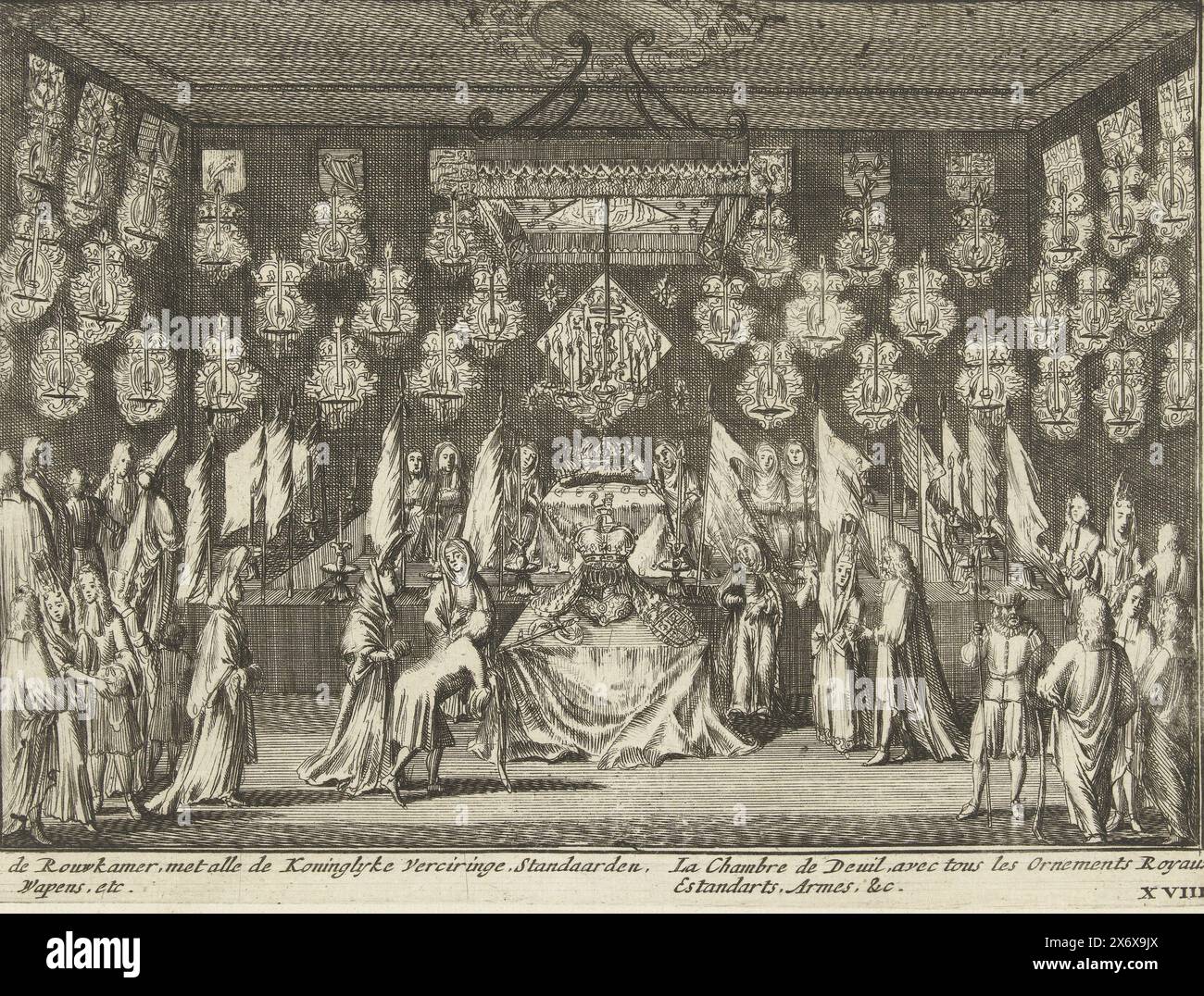 Funeral Chamber of Queen Maria II Stuart, 1695, the Funeral Chamber ...