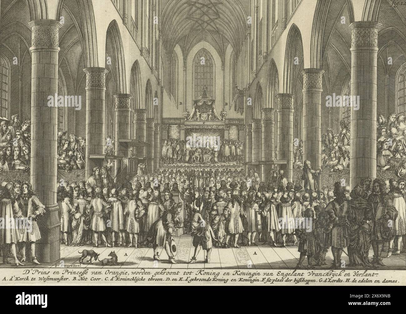 The coronation of the prince and princess as king and queen of England ...