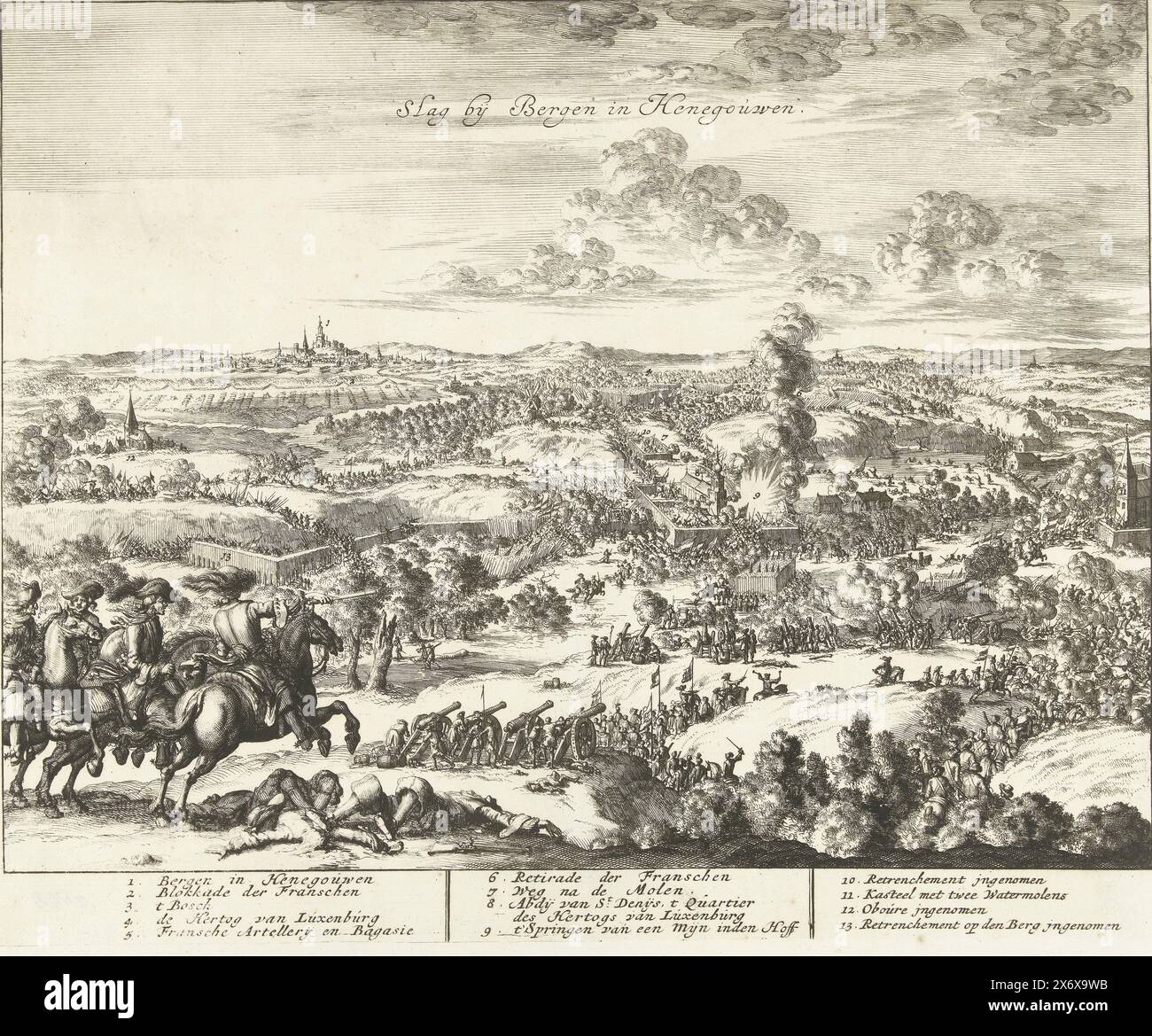 Battle of St. Denis, 1678, Battle of Mons in Hainaut (title on object ...