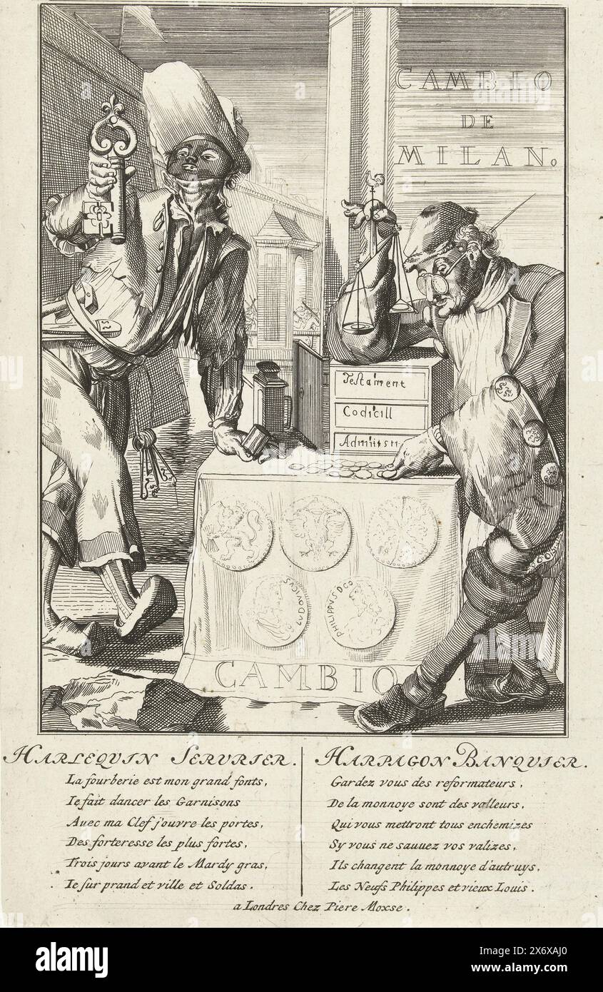Exchange office of Louis masked and with a key in hand. With two verses ...