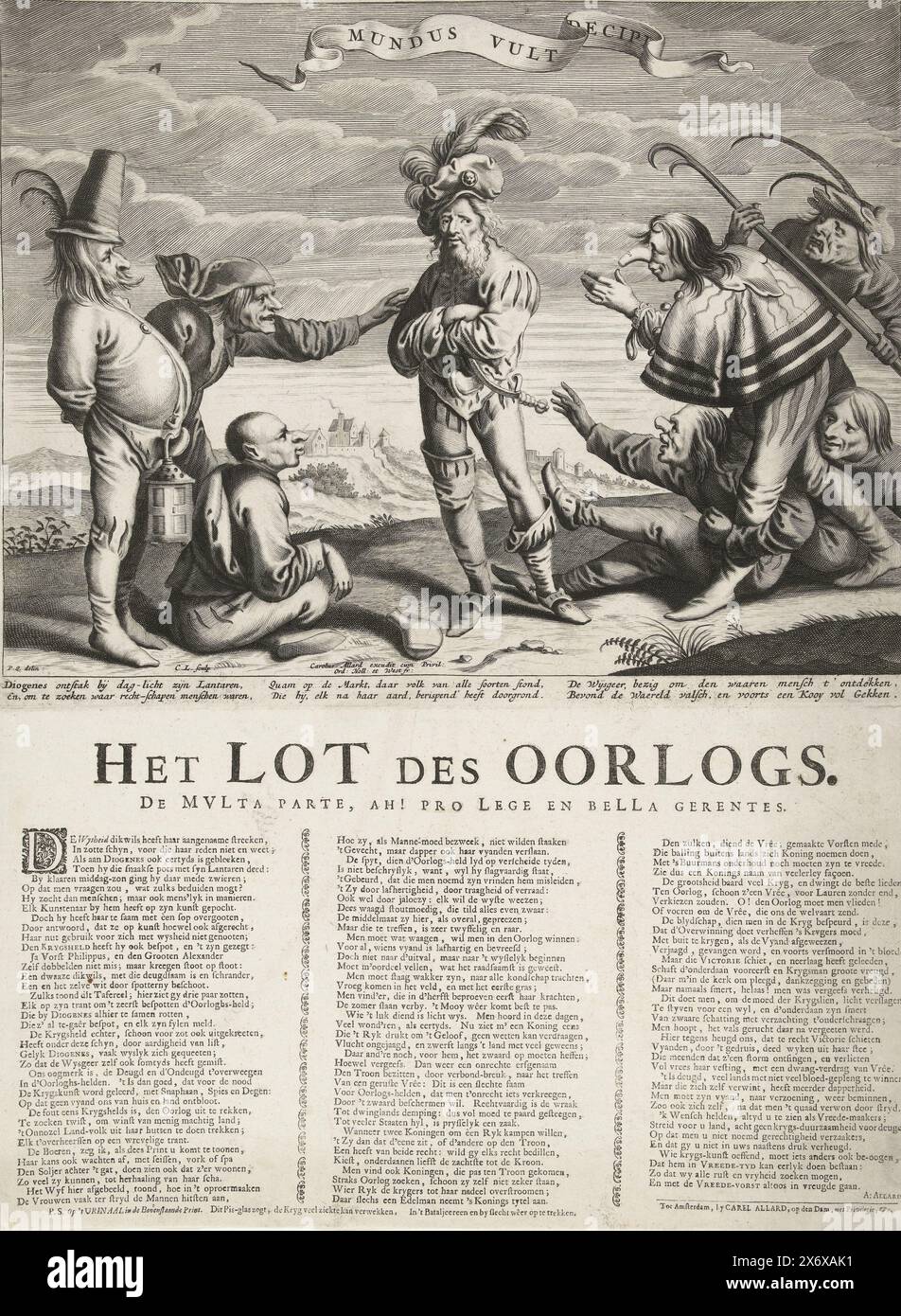 Diogenes mocked by the people, The Fate of War (title on object ...