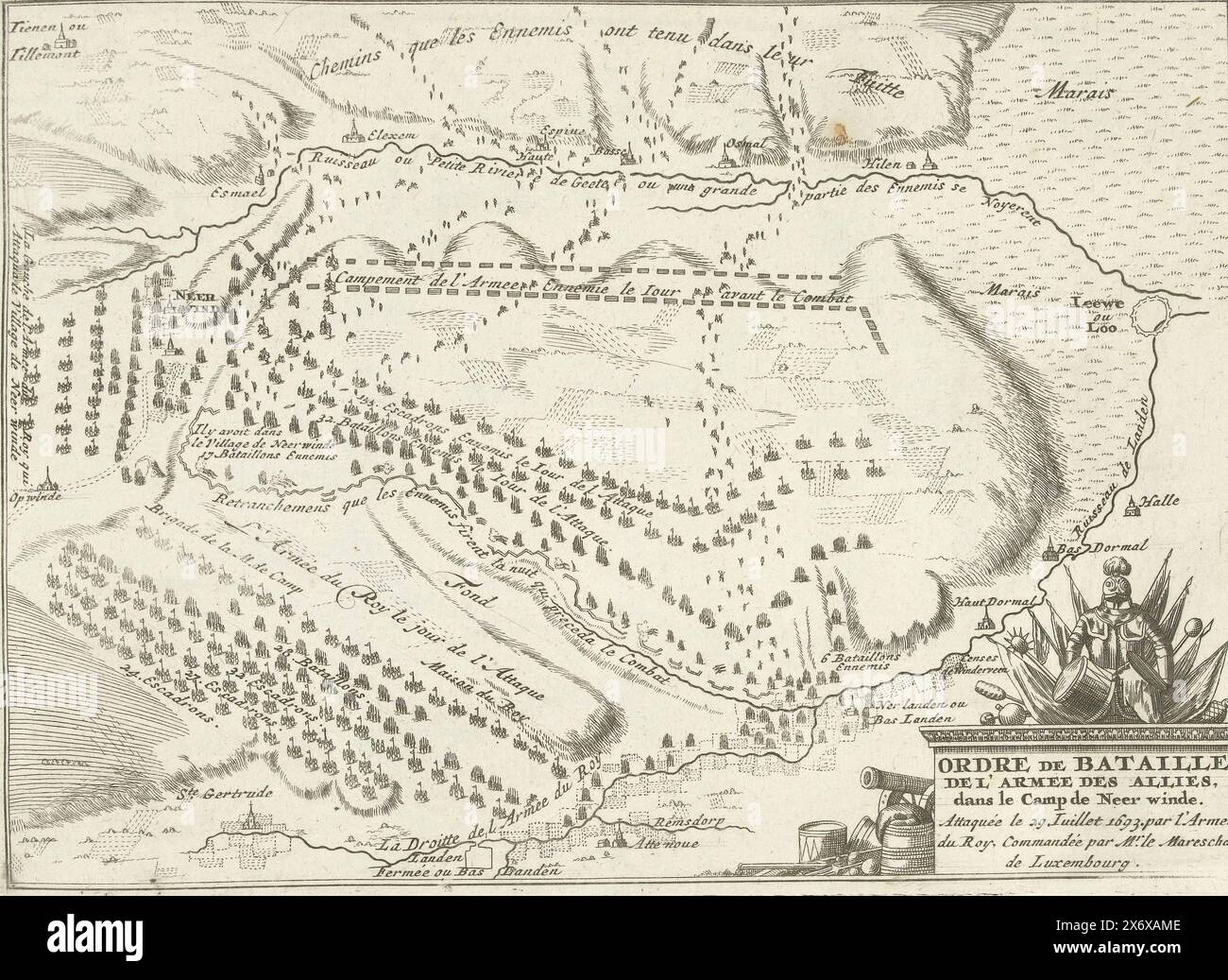 Battle of Landen, 1693, Ordre de Bataille de l'Armee des Allies dans le ...