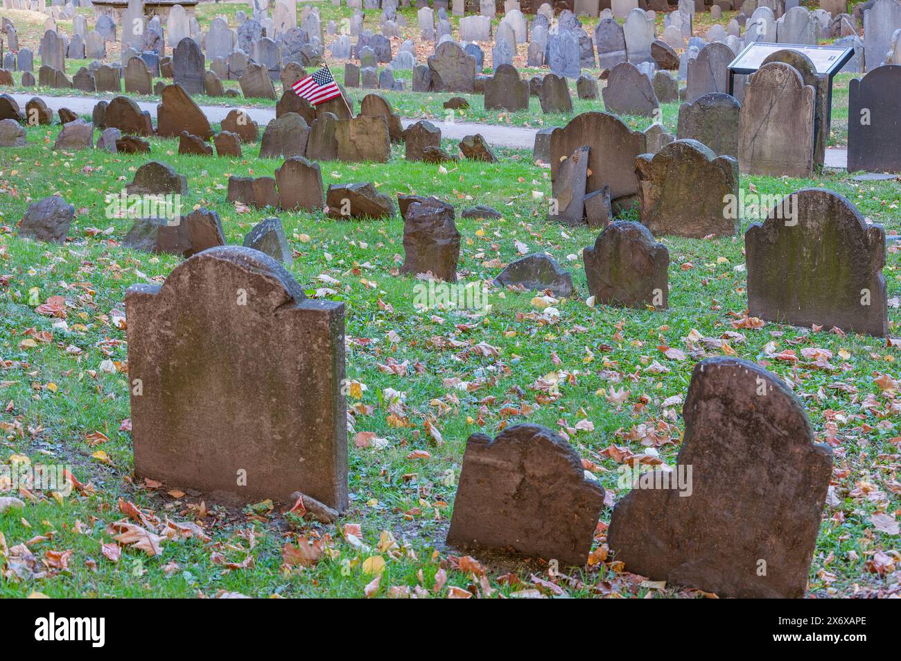 Bostons Old Granary Burying Grounds, Massachusetts USA Stock Photo - Alamy