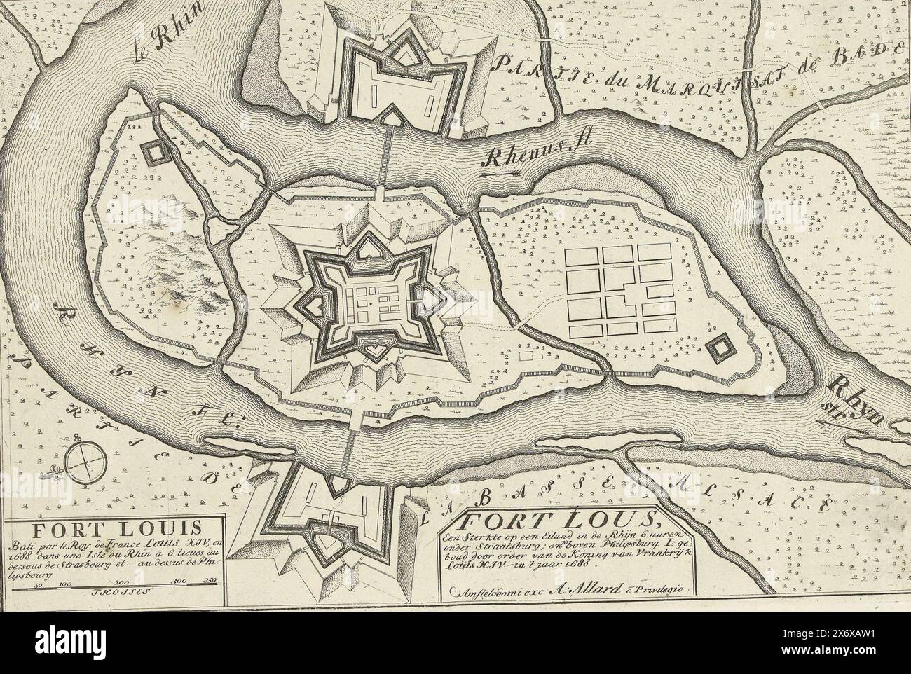 Map of Fort Louis, ca. 1701-1713, Fort Lous, a Stronghold on an Island ...