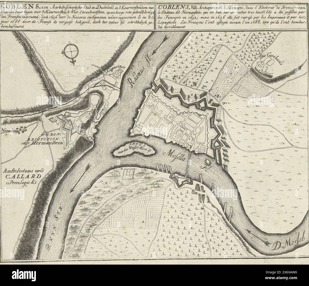 Koblenz map hi-res stock photography and images - Alamy