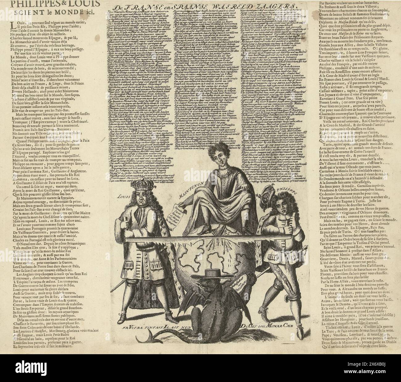 The French and Spanish World Sawyers, 1706, Philippes & Louis Scient le ...