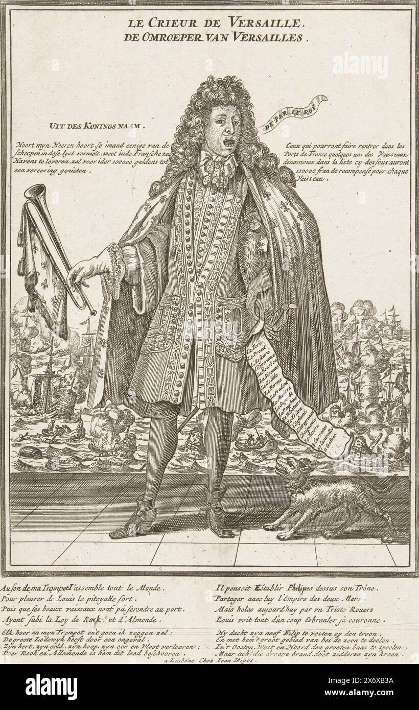 The Crier of Versailles, 1702, Le Crieur de Versaille, The Crier of ...