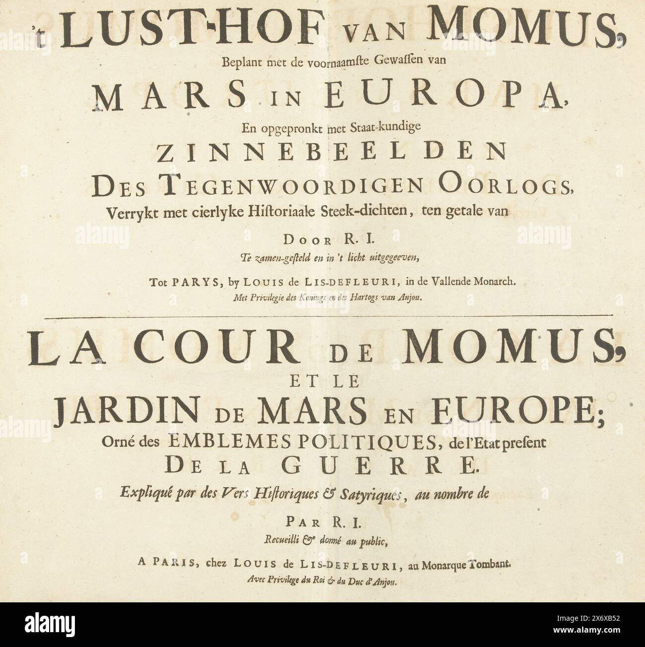 Title page for 't Pleasure Court of Momus, ca. 1713, 't Pleasure Court ...