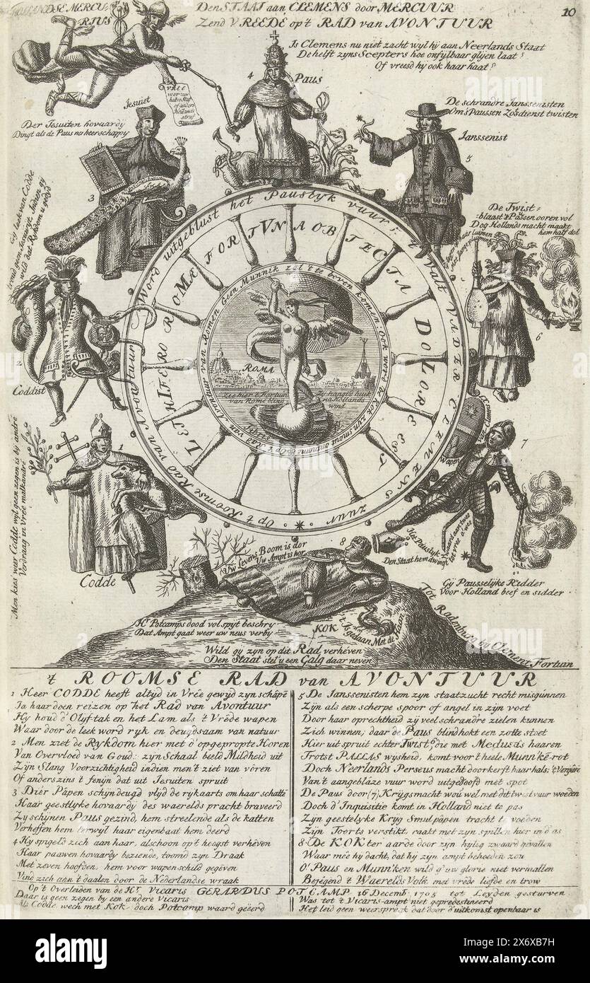 The Roman Wheel of Adventure, 1705, 't Roman Wheel of Adventure (title ...