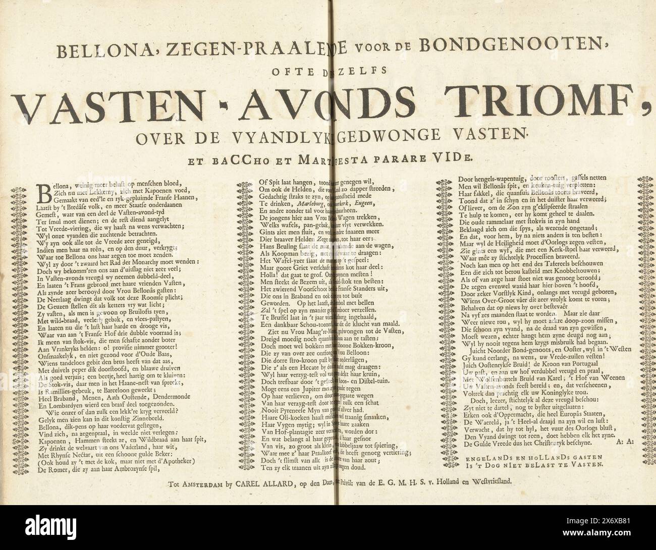 Text page for the print with the battle between Shrove Tuesday and Lent ...