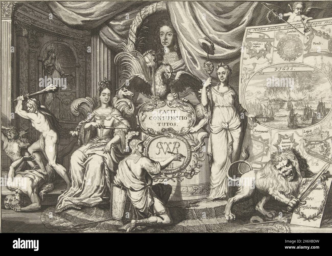 Allegory of the Allied victories in the year 1702, In eternal memory of ...