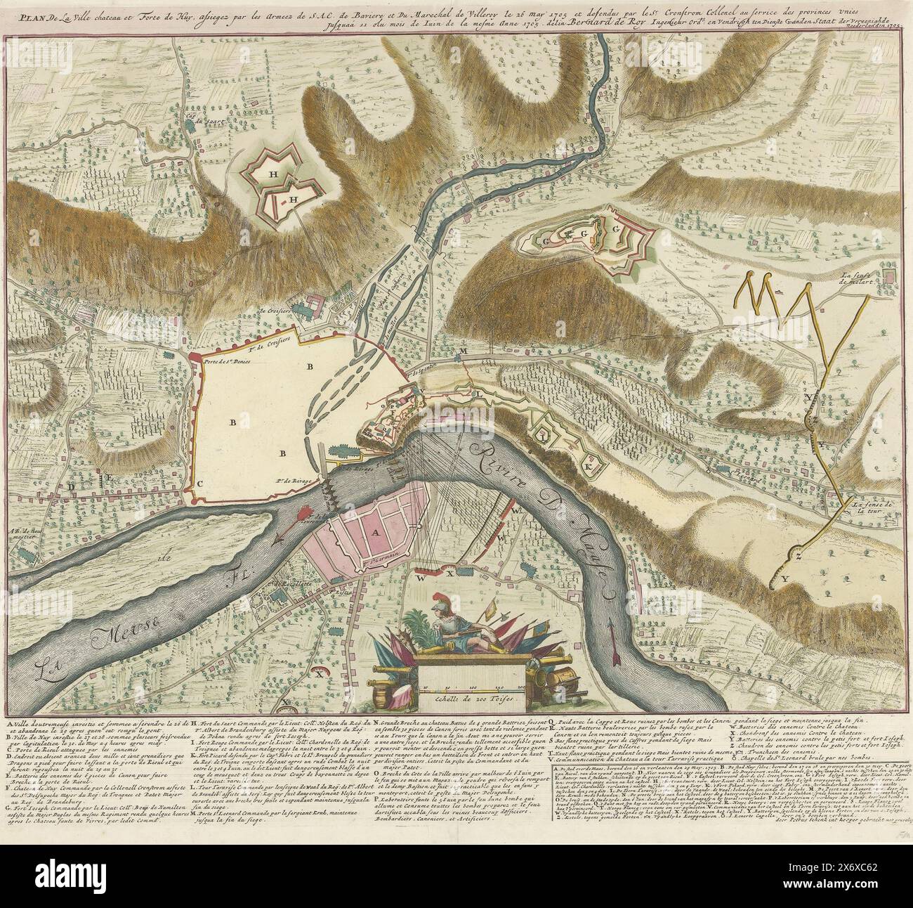 Plan de la ville chateau et forte de huy hi-res stock photography and ...