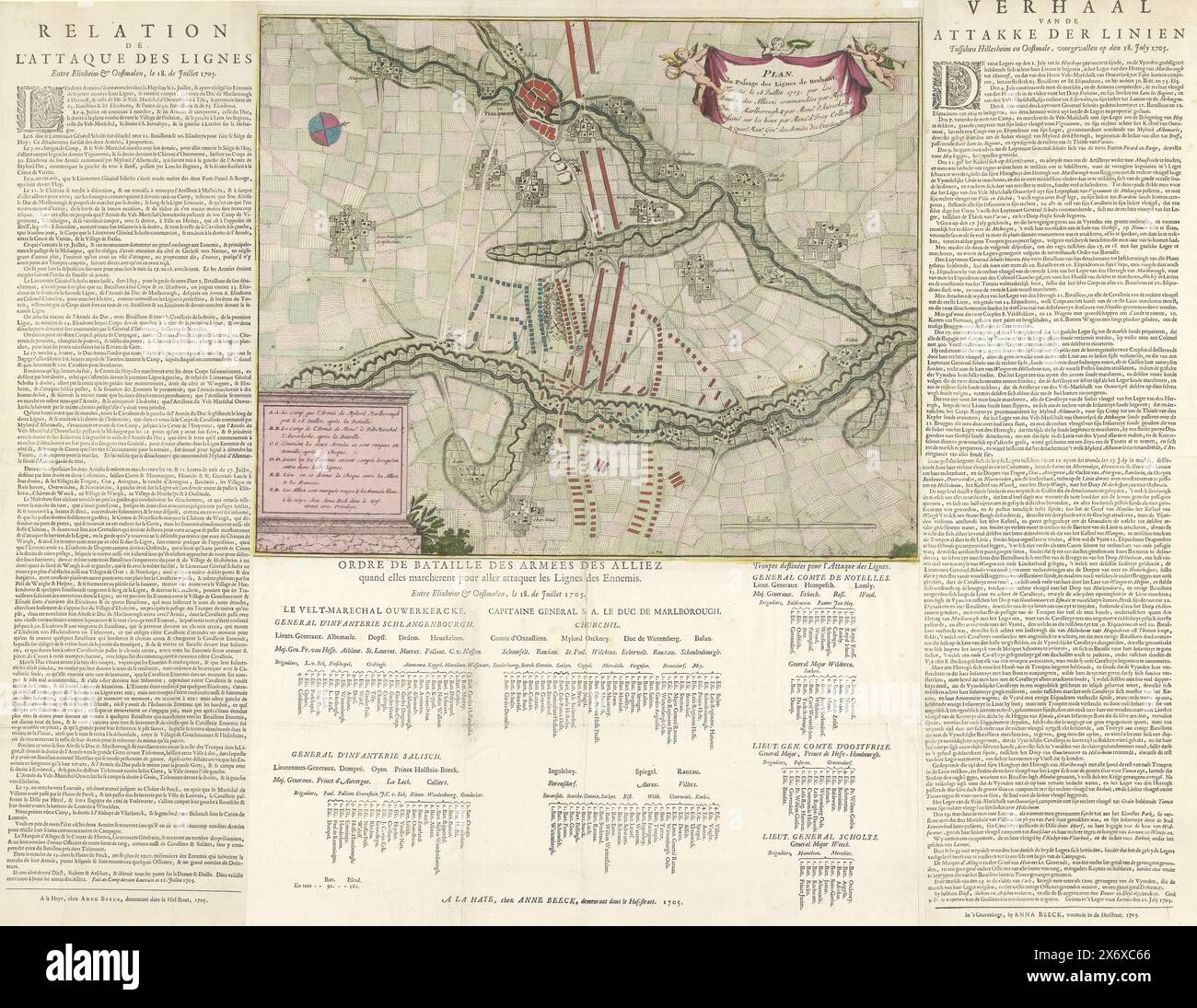1705 plan du passage des lignes de brabant hi-res stock photography and ...