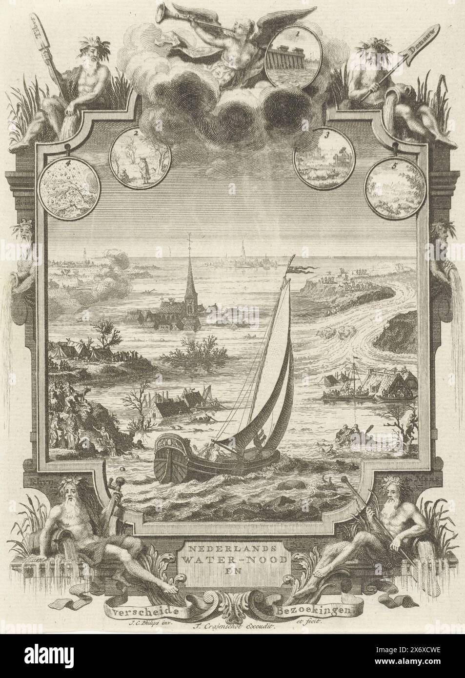 The Netherlands affected by a flood and other disasters, 1775, Dutch ...