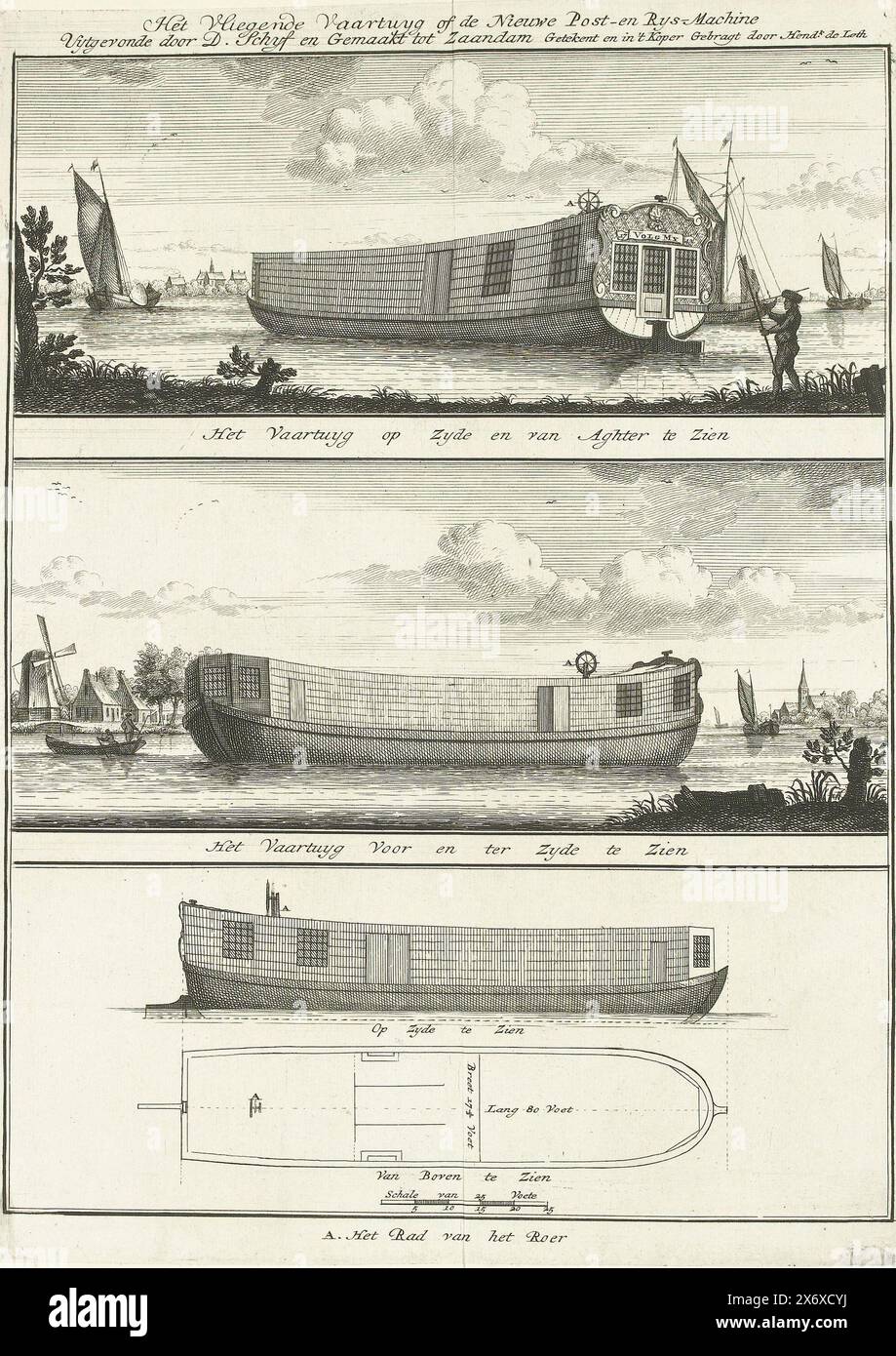 The Flying Vessel by Daam Schijf, 1743, The Flying Vessel or the New ...