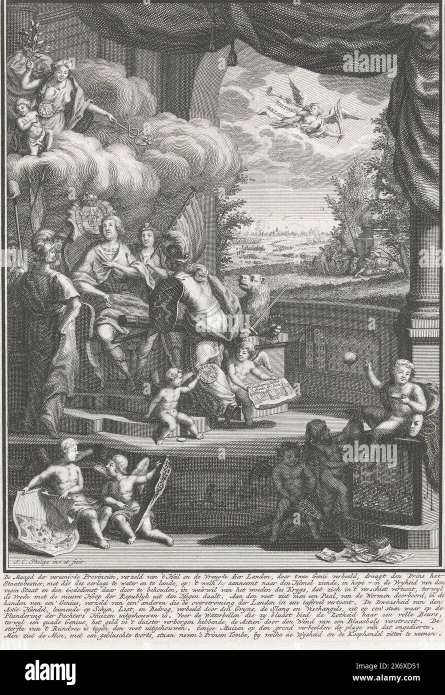 Allegory of the installation of William IV as stadtholder in 1747 ...