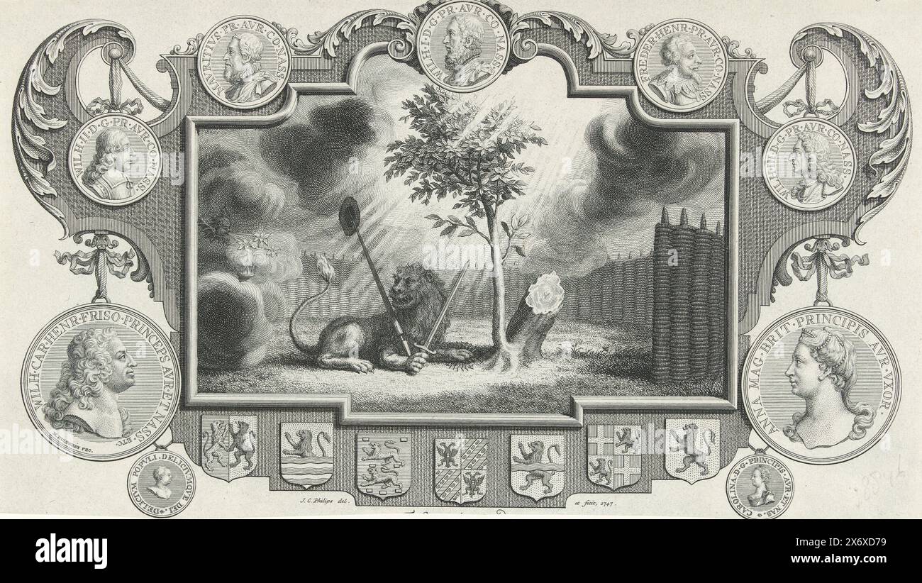 Allegory of the elevation of William IV to stadtholder in 1747 ...